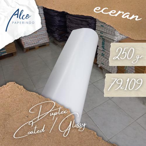 Jual [ECERAN] Kertas Karton Duplex Duplek Coated Mengkilat 250gr 79x109 ...