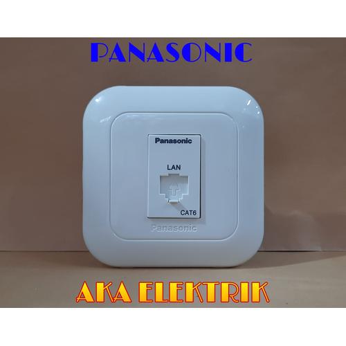 Jual JACK DATA PANASONIC CAT 6 + FRAME WIDE SERIES PUTIH WEJ78019 ...