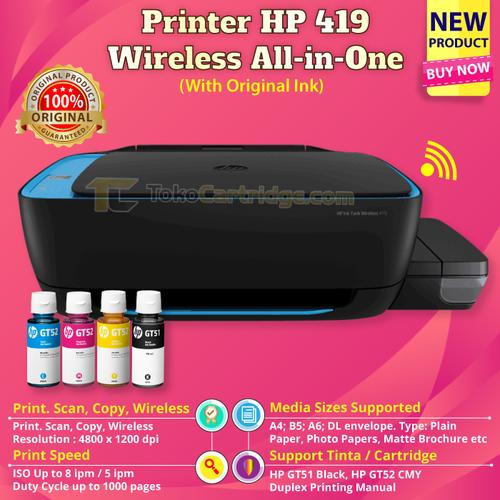 Jual Printer HP Ink Tank 419 Wireless All In One Print Scan Copy Wifi ...