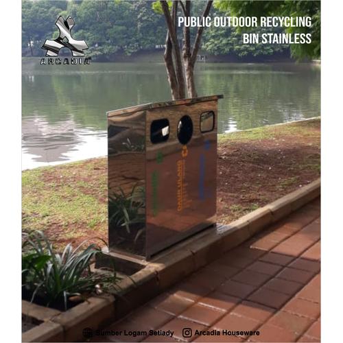 Jual Tempat sampah stainless outdoor, Tempat sampah 3 pilah - Jakarta ...