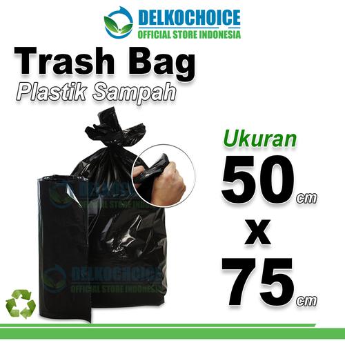 Jual KANTONG PLASTIK SAMPAH HITAM TEBAL JUMBO Trash Bag PREMIUM SATUAN - 50x75cm - Kota ...