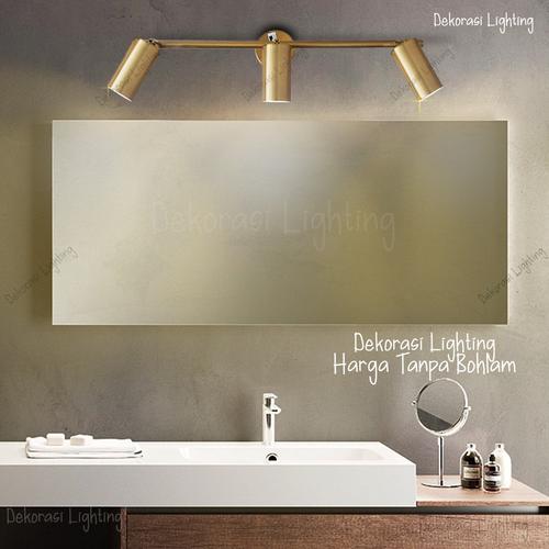 Jual Lampu dinding flexible wastafel panjang 60cm gold 3L spotlight ...