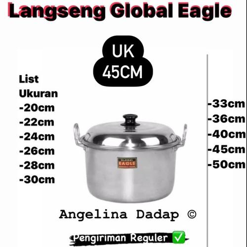 Jual Langseng Global Eagle JUMBO 45cm Kukusan Alumunium Panci Steamer ...