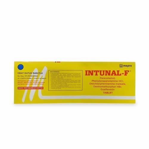 Jual intunal F forte tablet 10's 10 tab obat flu batuk pilek / strip ...
