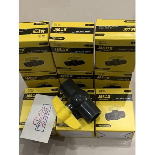 Jual BALL VALVE PVC POLOS 1/2" JASON / STOP KRAN / KERAN PVC MERK JASON ...