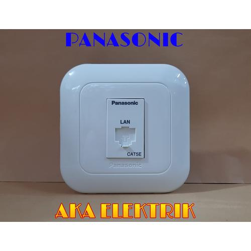 Jual JACK DATA PANASONIC CAT 5E + FRAME WIDE SERIES PUTIH WEJ78019 ...