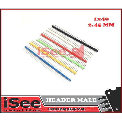Jual Header male single 2.54mm 1x40 40p 40 pin tulang ikan - Merah ...