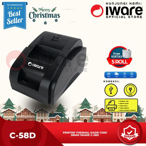 Promo Iware Printer Kasir Thermal Iware C-58D 58mm Android USB free ...