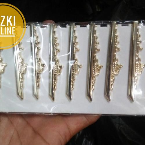 Jual pin dasi-jepit dasi gold gambar kapal laut isi 10 pics - gold ...