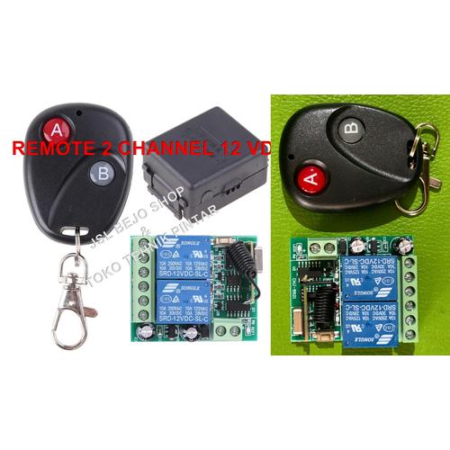 Jual Remote Control Switch 2 CH Wireless RF Transmitter Receiver 10A ...