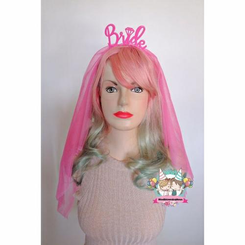 Jual Windblown Accessory Headband Bride Colorful with Veil/Bando ...