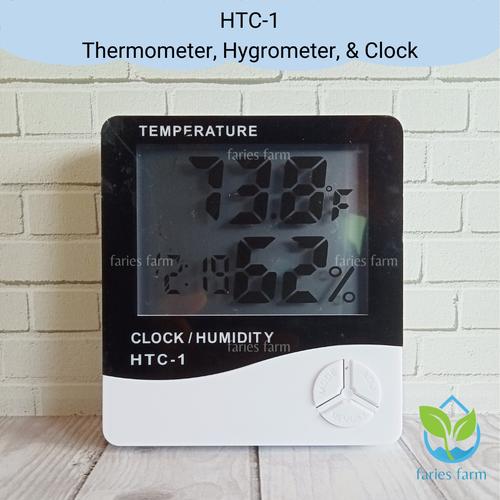 Jual HTC-1 Termometer, Hygrometer, & Clock - Temperature & Humadity ...
