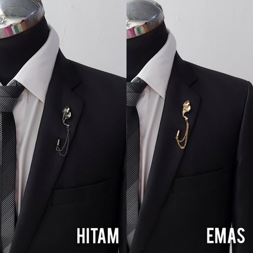 Jual Lapel pin/bros untuk jas - model tulip rantai - Hitam - Kab ...