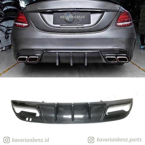 Jual Diffuser Carbon Mercedes Benz w205 C200 C250 C300 facelift AMG ...