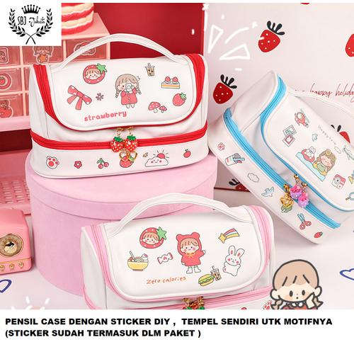 Jual Tempat Pensil Kotak Pensil STICKER DIY Korea Design Pencil Case ...