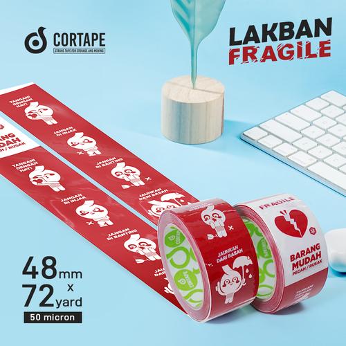 Jual LAKBAN RED FRAGILE MASCOT | ISOLASI - SELOTIP MERAH KARAKTER LUCU ...