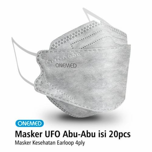 Jual Masker Medis Onemed KF94 UFO Abu Abu 4ply isi 20pcs / Convex ...