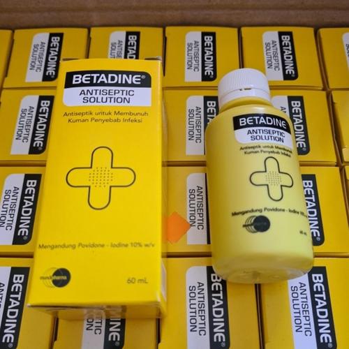 Jual betadine antiseptic solution 60 ml antiseptik luka mencegah infeksi - bubble dus xtra - Kab ...