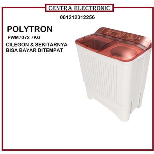 Jual POLYTRON MESIN CUCI 2 TABUNG PWM-7072 // PWM7072 7 KG - Kota ...