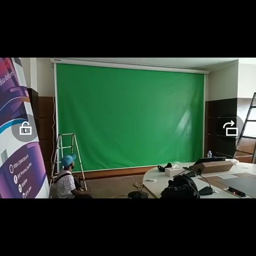 Jual layar green screen motorized 4meter x 3meter - Hijau - Jakarta ...
