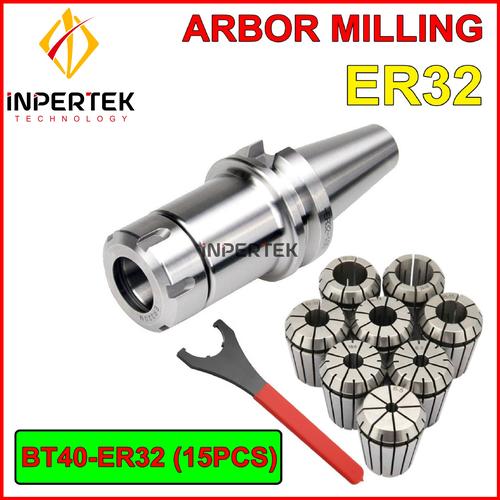 Promo ARBOR SET BT40 ER32 8 PCS COLLET SET MILLING BT 40 ER 32 ARBOR ...