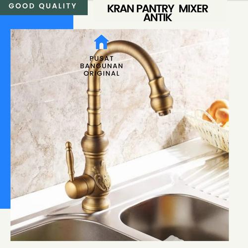 Jual KERAN MIXER CUCI PIRING DAPUR PANAS DINGIN KRAN PANTRY ANTIK BRASS ...