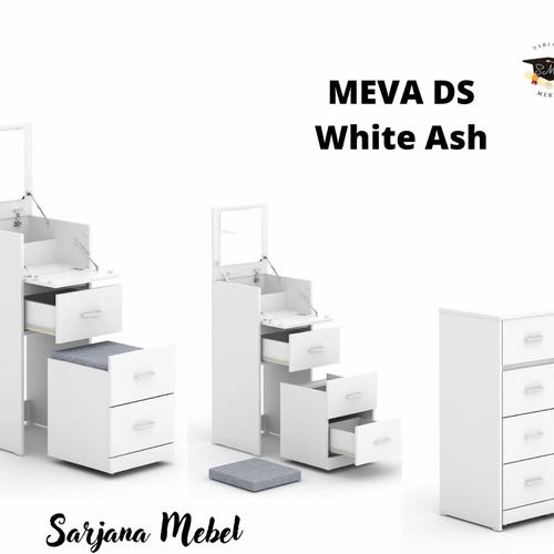 Jual meja rias multifungsi meva ds by pira - pro oak-white - Kab ...