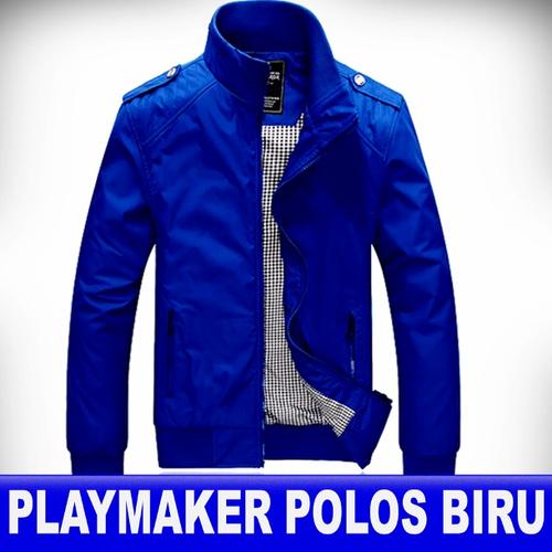 Jual Jaket Playmaker Polos Biru Harrington Smith Coach WP Ada Saku ...