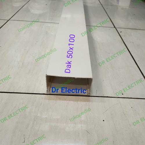 Jual Dak duct ducting kabel 50x100 mm 1,7M Wiring cable duct Putih ...