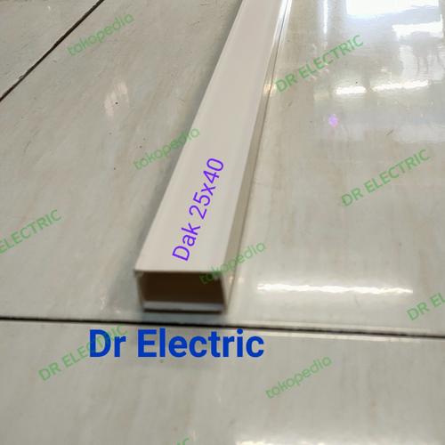 Jual Dak duct ducting kabel 25x40 mm 85cm Wiring cable duct Putih tebal ...