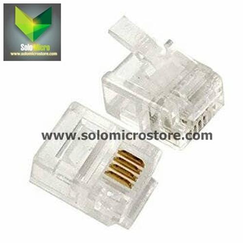 Jual Connector RJ11 / Konektor RJ11 / Connector RJ11 / RJ 11 isi 3pcs ...