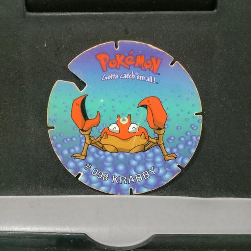 Jual mainan hadiah chiki tazos spin 3d pokemon vintage jadul krabby ...