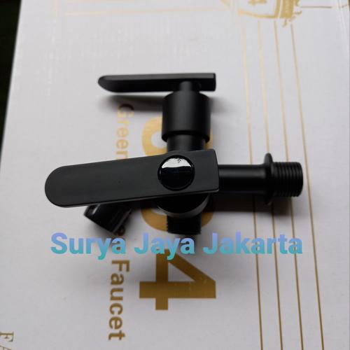 Jual Kran cabang murah hitam / Kran cabang stainless / kran shower ...