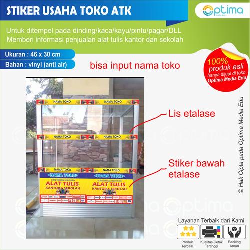 Jual STIKER LIS DAN ETALASE PADA USAHA TOKO ATK - etalase bawah - Kab ...