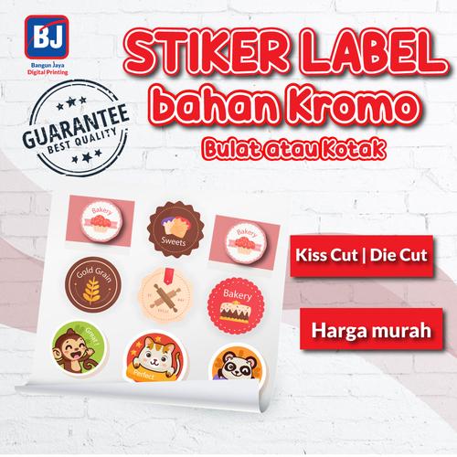 Jual CETAK STIKER CROMO / LABEL BULAT LABEL NAMA LABEL MAKANAN TOPLES ...