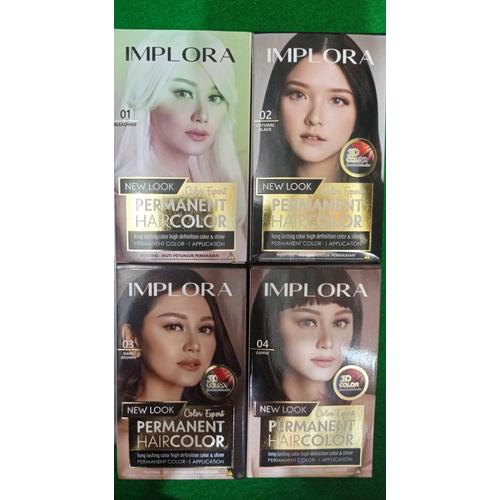 Jual Implora PERMANENT Hair Color - 30 ml x 2 + 10 ml - All Color ...