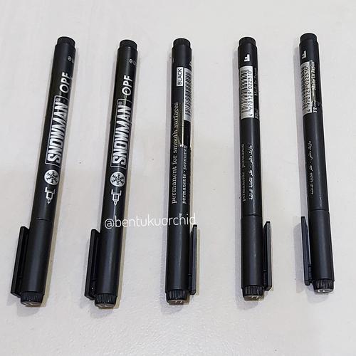 Jual 1 pcs Spidol Permanent Snowman OPF Fine Tip/Spidol Name Tag ...