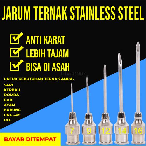 Jual Jarum Suntik Hewan Mata Jarum Suntik Ternak Kambing Domba Sapi ...