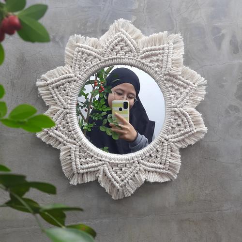 Jual Cermin Estetik Bulat d 35cm/ Cermin Makeup / Kaca Rias Aesthetic ...