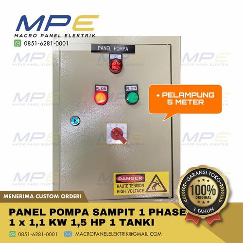 Jual Panel Pompa Sampit 1 Phase 1 X 1,1 kW / 1,5 HP 1 Tanki + Pelampung ...