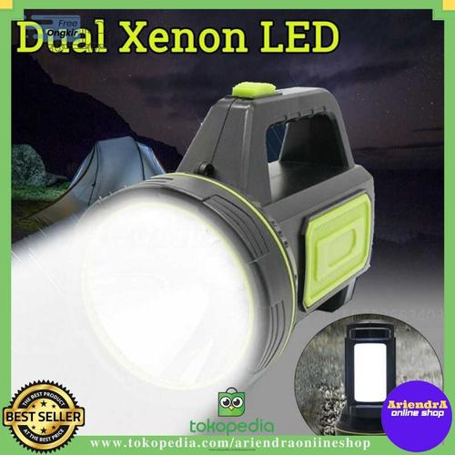 Jual Senter LED Super Terang Bisa Di Charge 10W 13500 Lumens-Hitam ...