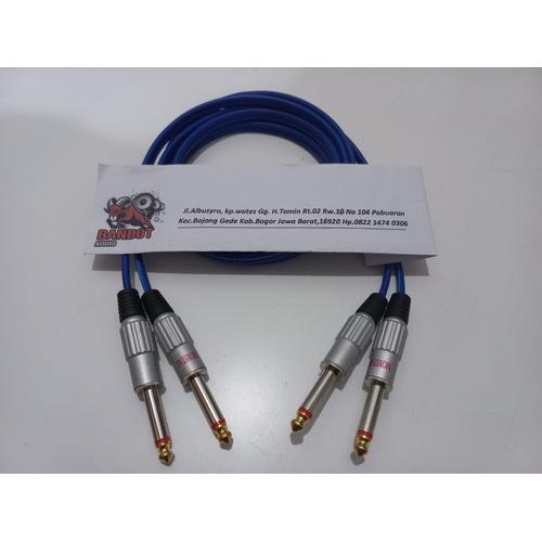 Jual Kabel Jack Akai 6,5 mm/ kabel jack keyboard 2 x mono 6,5 mm - 2 ...