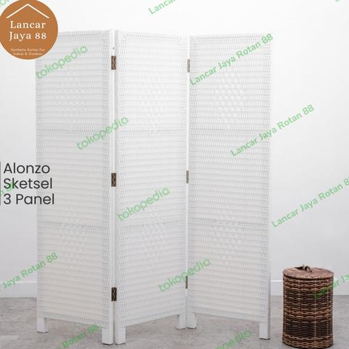 Jual Sekat Ruangan Rotan Sintetis 3 Pintu / Partisi Ruangan - PAKAI ...