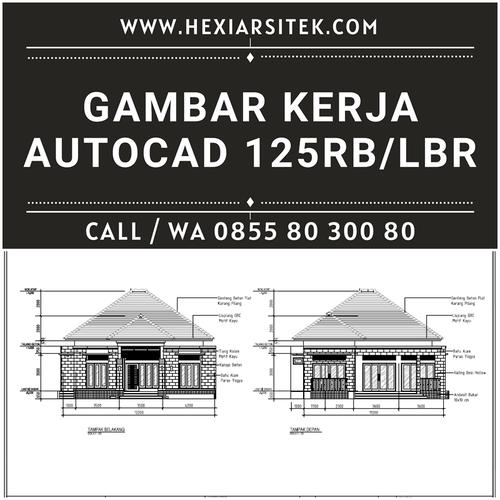 Jual Gambar Kerja Autocad per Lembar - Kota Bekasi - Hexi Arsitek ...