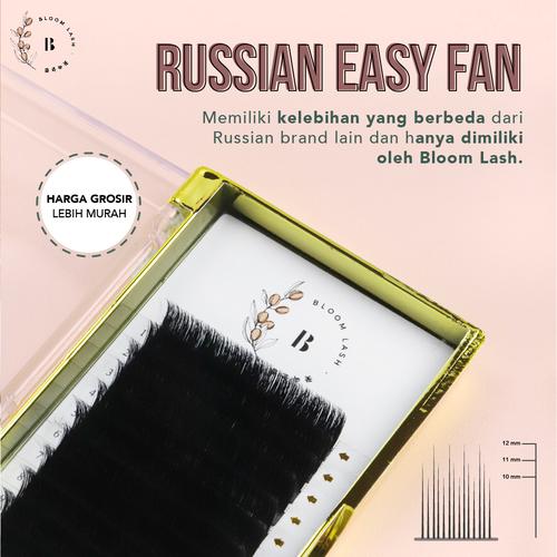 Jual Eyelash extension BLOOM LASH RUSSIAN EASY FAN 12 BARIS / bulu mata - 0.05 CC, 9mm - Kota ...