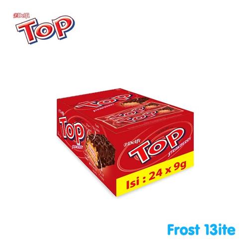 Jual Delfi Top Strawberry Rice Crispy Caramel Cream Wafer Coklat Box ...