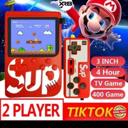 Jual gameboy sup 2 player retro mini game 400 in 1 promo - Putih ...