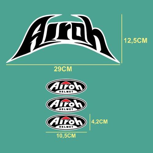 Promo Cutting Sticker SET Logo Airoh Helmet dan Tulisan Belakang Helm ...
