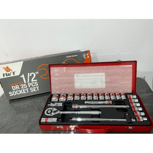 Jual IWT Kunci Socket set 25 pcs 1/2 DR 12 PT (8mm - 32 mm) - Jakarta ...
