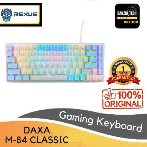 Jual Rexus Daxa M84 Classic Wired Mechanical Gaming Keyboard - Blue ...